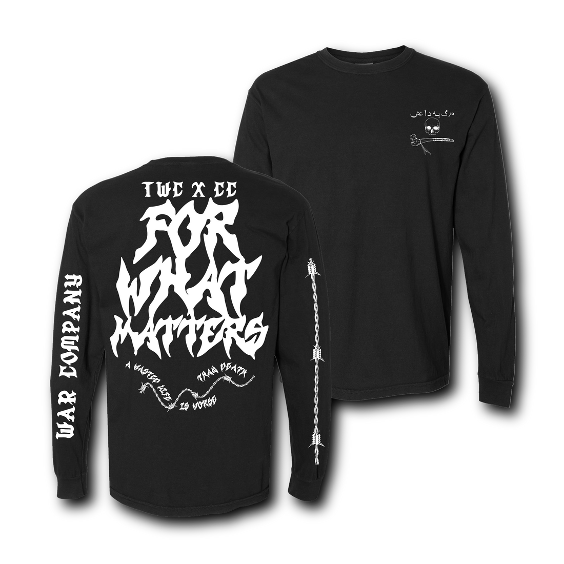 CC X TWC Long Sleeve Black Tee – Crime Company LLC